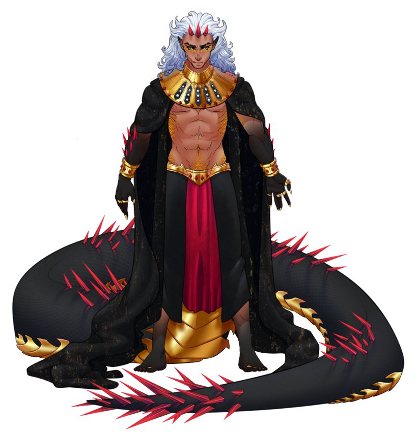 reference - half naga form - By @keigora on Itaku