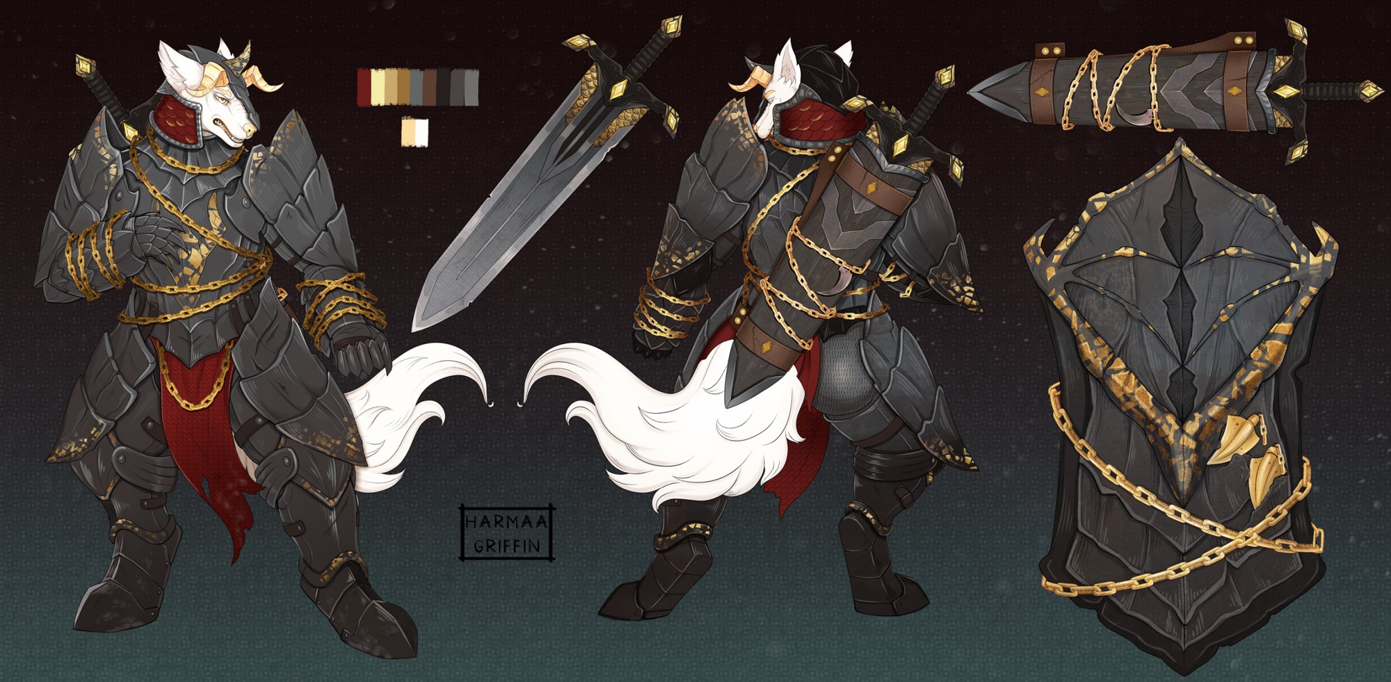 Midas armor[c] - By @harmaagriffin on Itaku