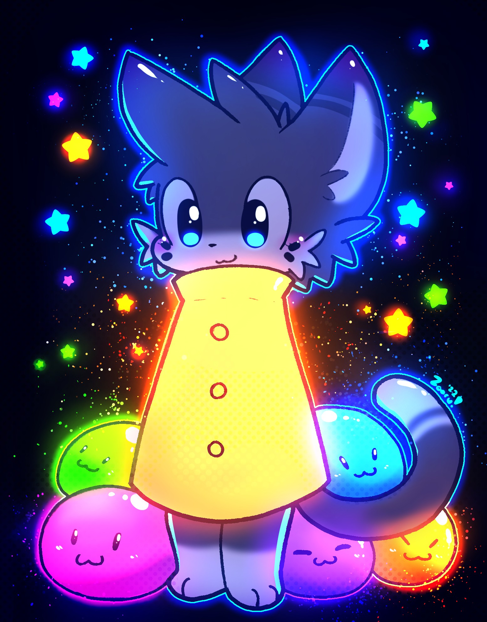 Slimes!! - By @zaaru on Itaku