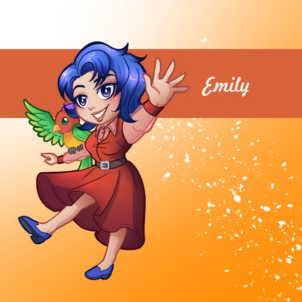 Stardew Emily - By @kimmicomics on Itaku