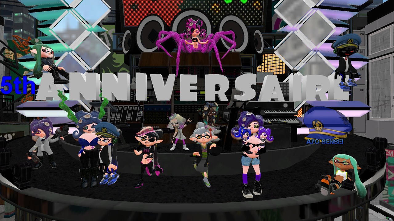 5th anniversaire splatoon - By @ayo-sensei on Itaku