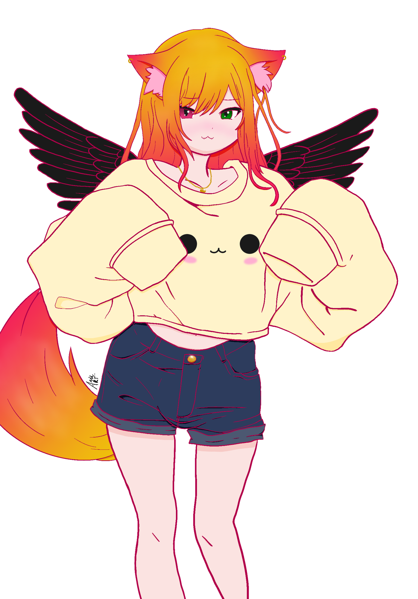 Andro wearing a cute sweater~! - By @andromeda-lps on Itaku