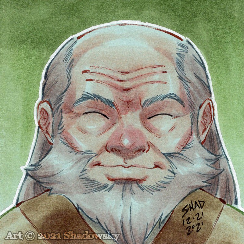 ATLA Uncle Iroh - By @shadowsky on Itaku