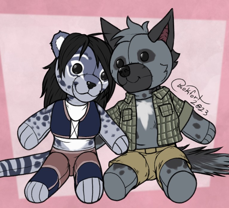 [Comm] Neriya Alex Plushes - By @blokfort on Itaku