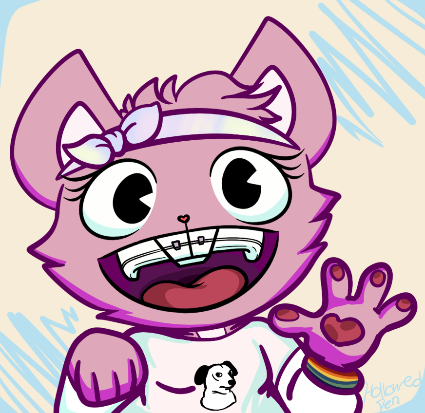 Catto Closeup - By @hollowedden on Itaku