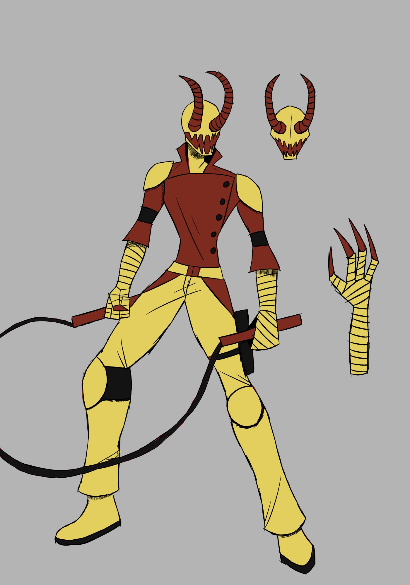 Daredevil classic colors redesign - By @phantom-spookyboi on Itaku