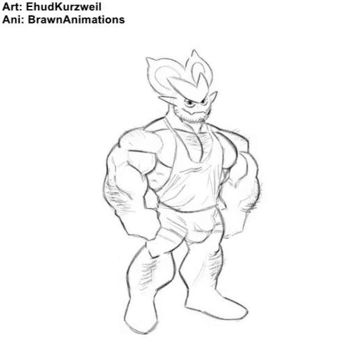 Noivern muscle growth by EKurzweil - By @brawnanimations on Itaku