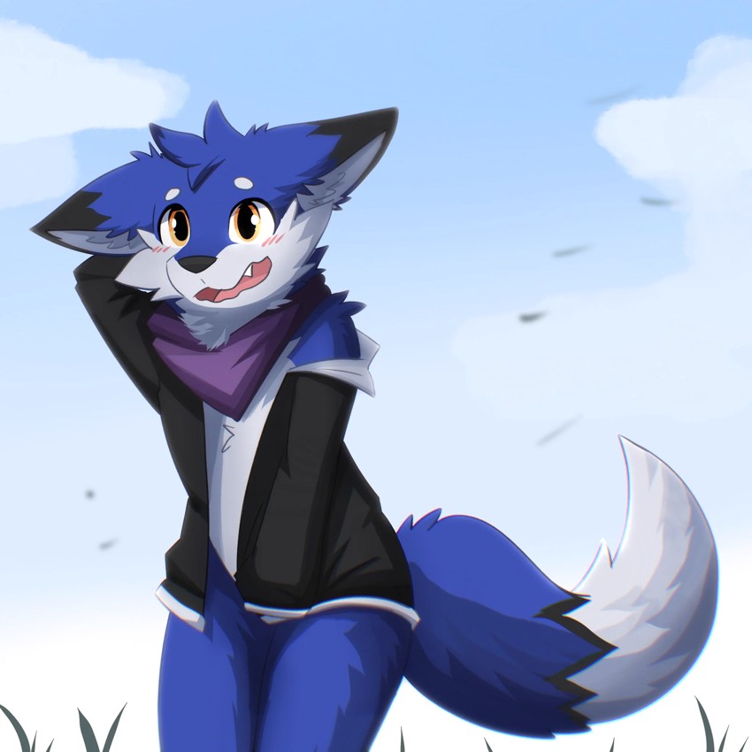 @zell's post on Itaku: "He is shy"