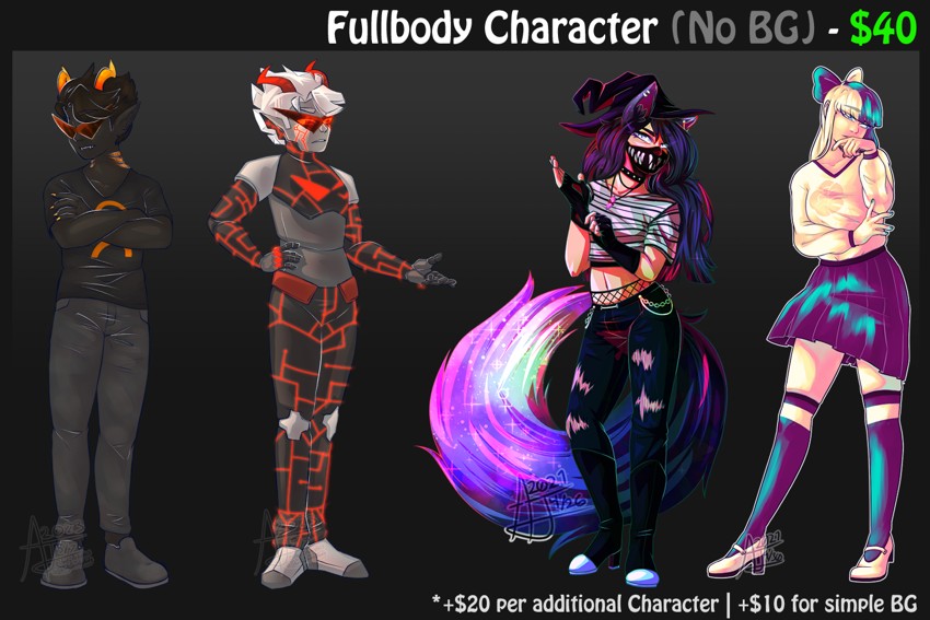 Fullbody character - By @andyartistics on Itaku