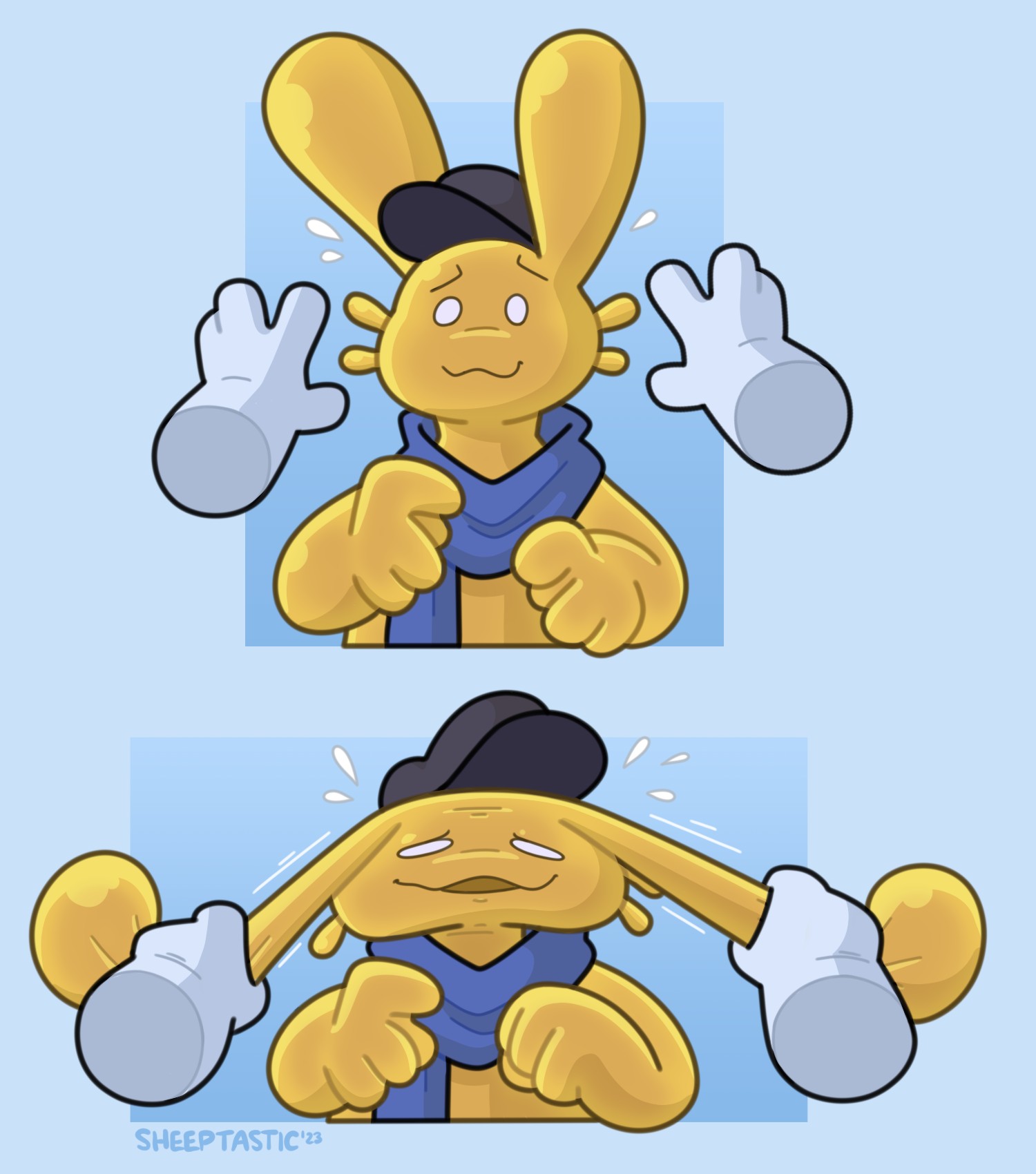 Cotton Bunny Stretch - By @sheeptastic on Itaku