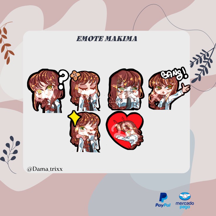 Emotes Makima - By @damatrixx on Itaku