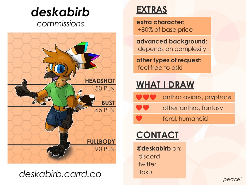 deskabirb commissions! - By @deskabirb on Itaku