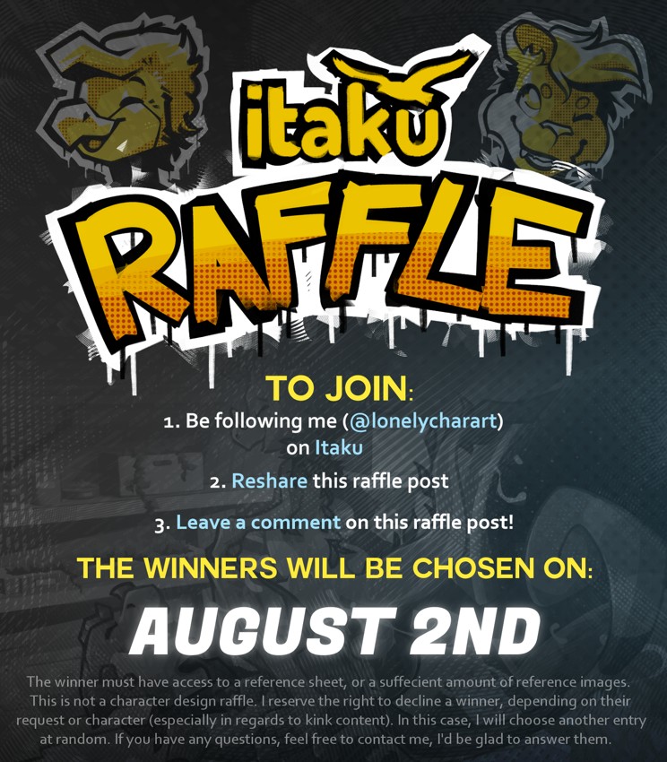 @lonelycharart's post on Itaku: "💛ITAKU RAFFLE TIME💛 (ENDED)"