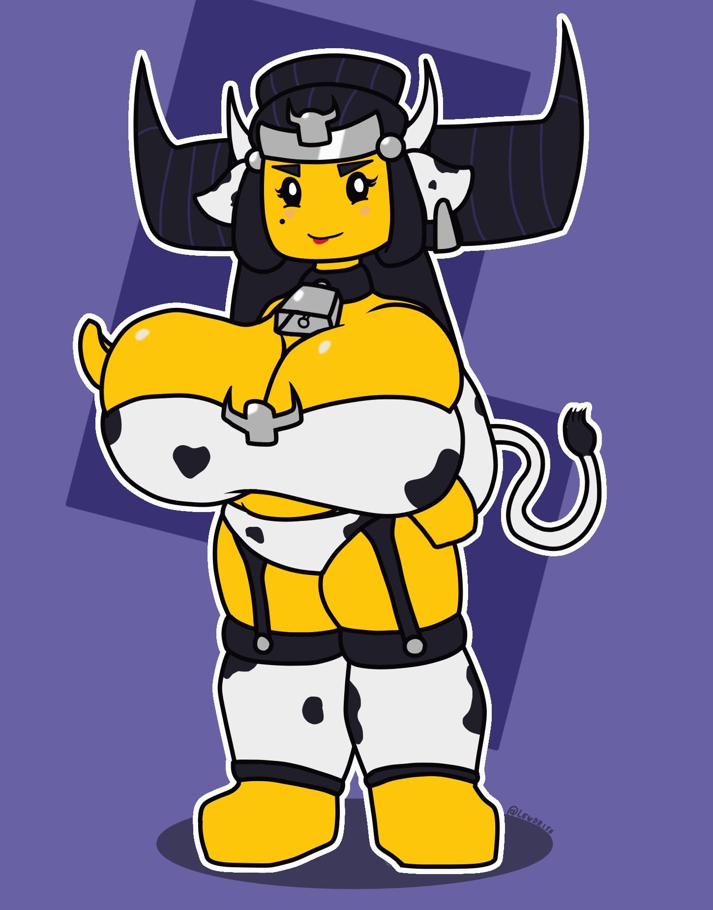Princess Iron Fan's Huge Cow Lingerie - By @endrise on Itaku