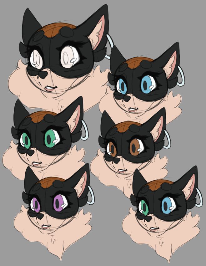 Sumi Sketches Eyes - By @wingmandraws on Itaku