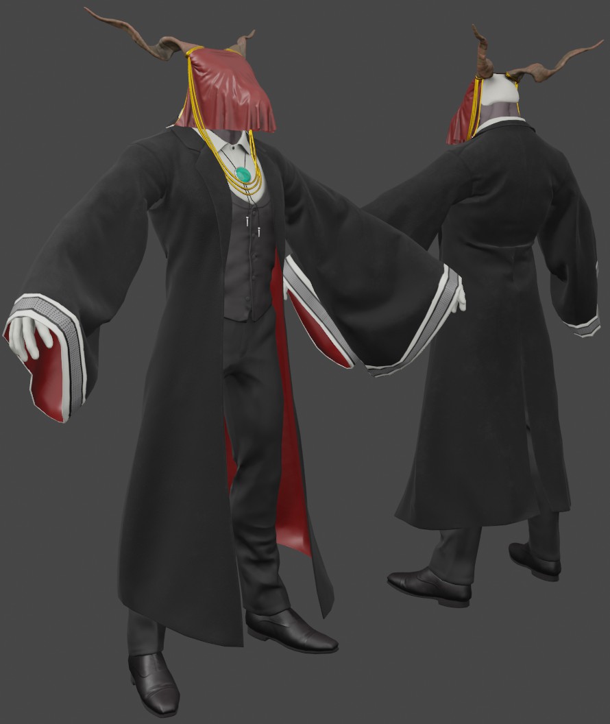 Elias Ainsworth - VRChat avatar 1 - By @son_of_the_serpent on Itaku