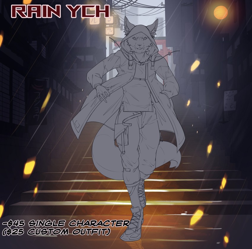 Rain YCH - By @corginamedbruno on Itaku