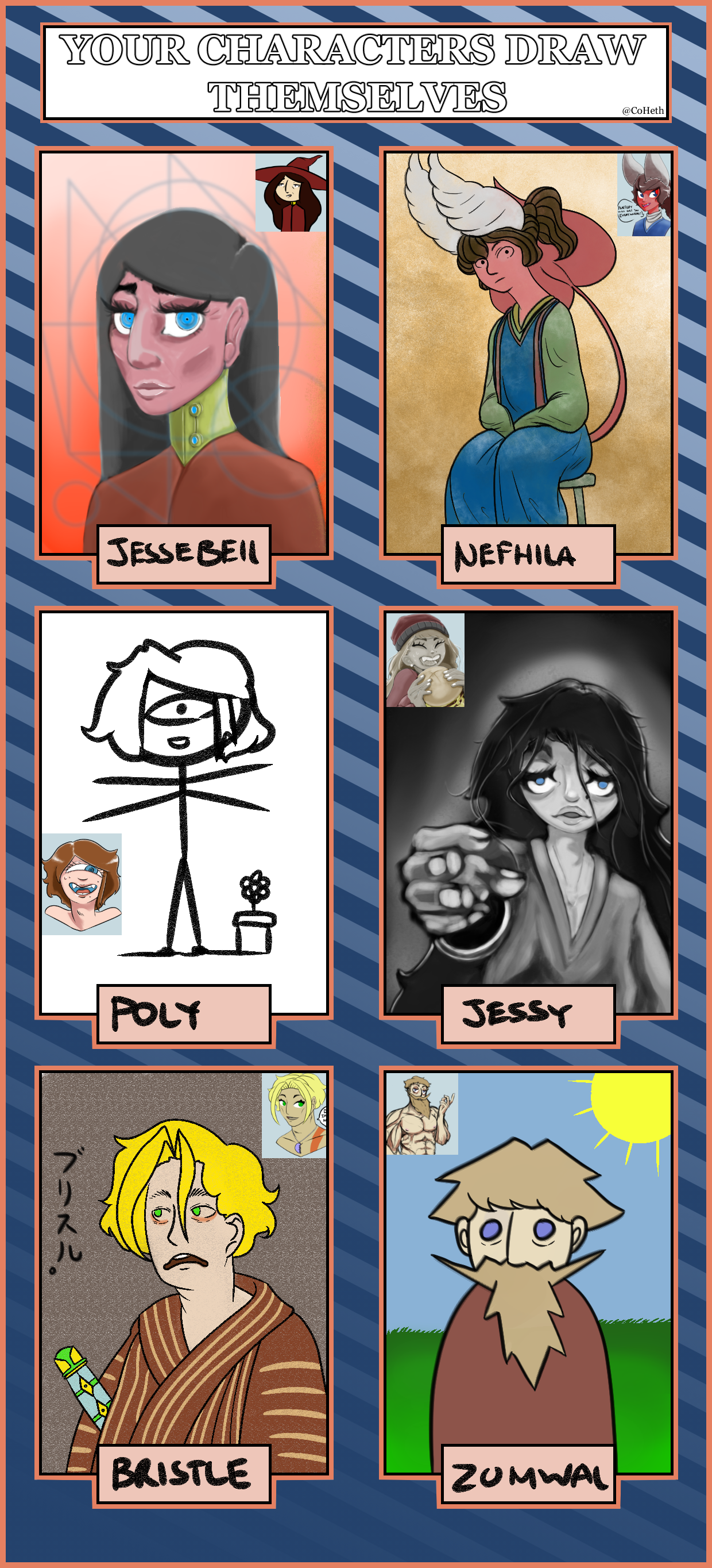 DTIYS : Your Characters Draw Themselves - By @coheth on Itaku
