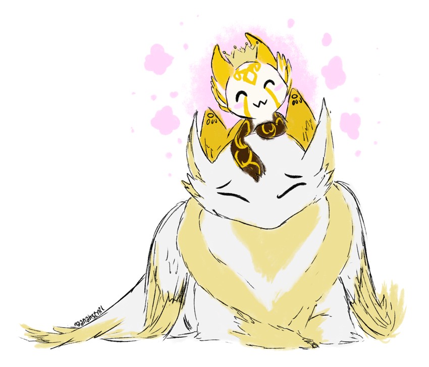 Naana and a Whirlmoon - By @naanahstnil on Itaku