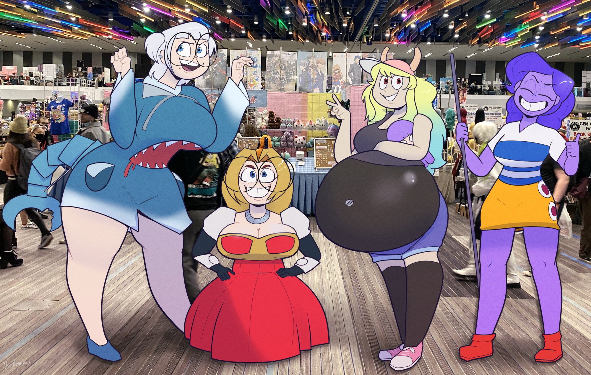 con girls - By @theneverwere on Itaku