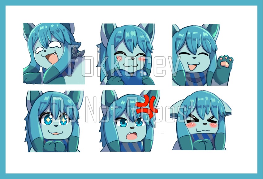 @fokkorev's post on Itaku: "Glaceon Emote"