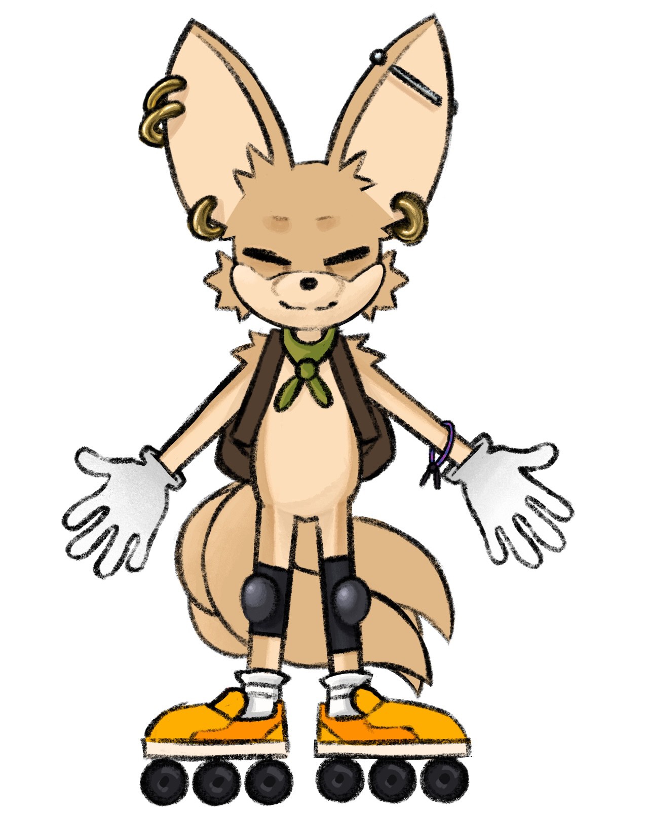 Fennec Fox Sonic OC Design - By @knotsosfw on Itaku