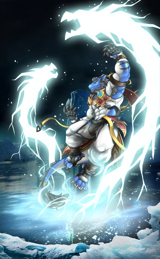 @kandraggy's post on Itaku: "Lightning Dragon"