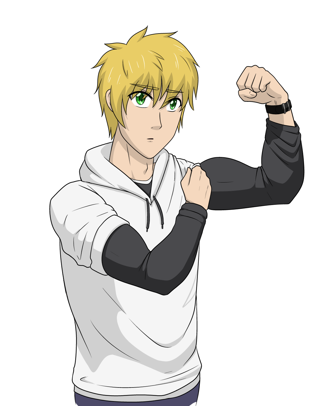 Max - A little flex - By @haphazardsouji on Itaku
