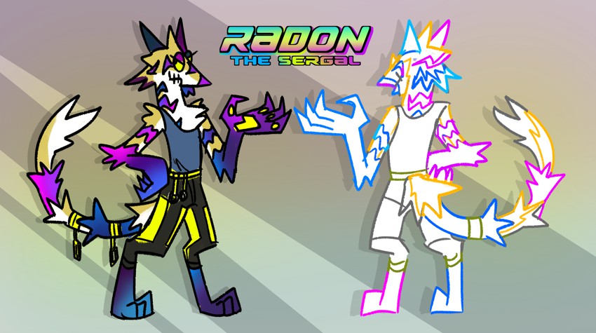 Radon the Sergal Reference Sheet [OC] - By @secretlabz on Itaku