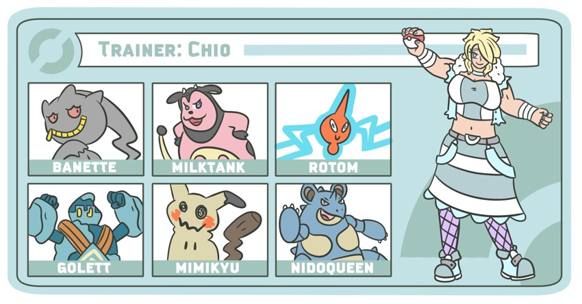 Pokemon Trainer card for OC Chio - By @tokogiantsu on Itaku