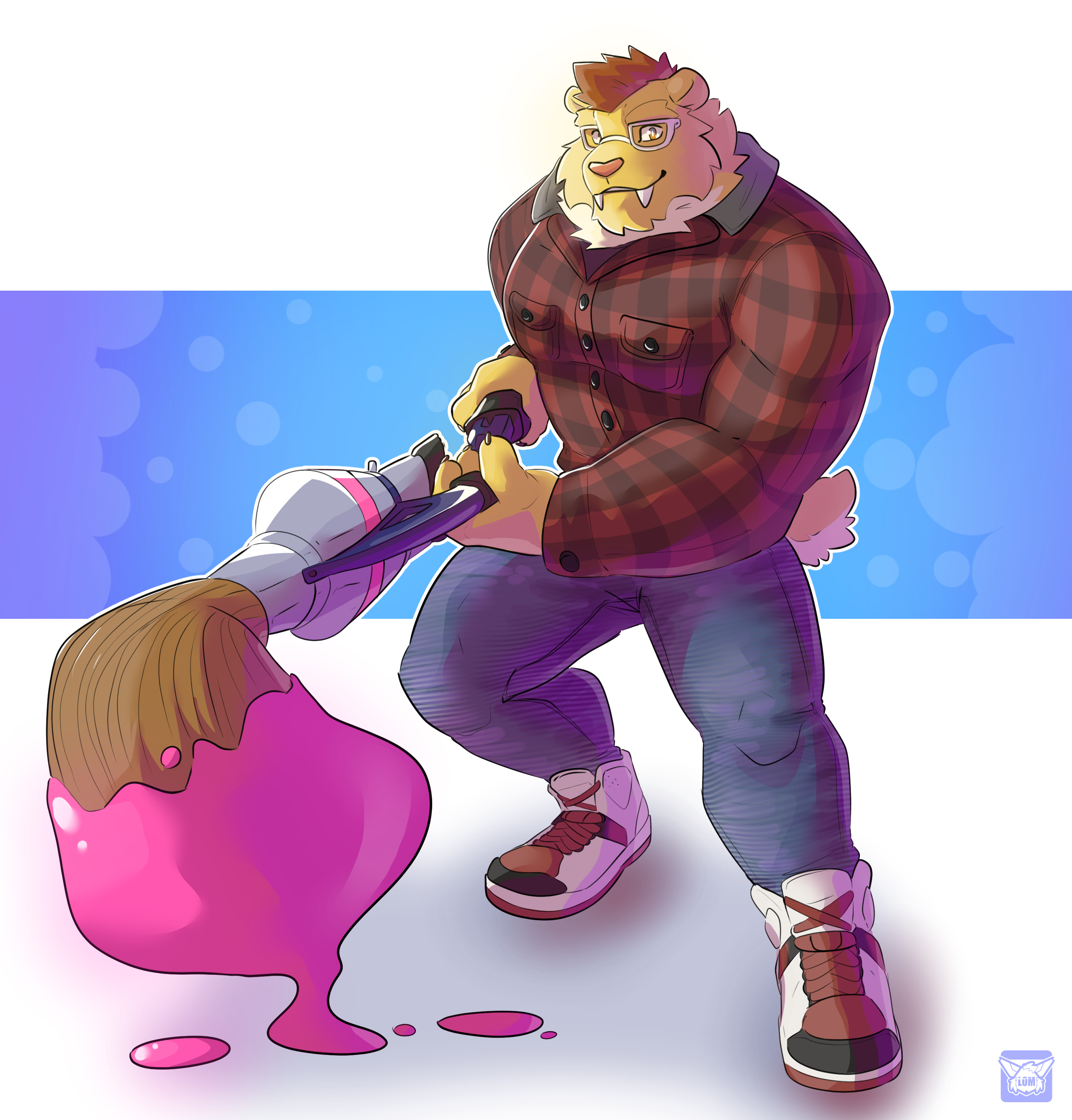 Sabertigrekyle splatoon comission - By @lomlynx on Itaku
