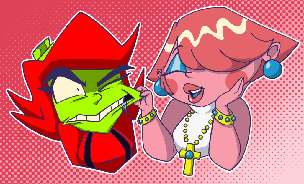 She and Green Gal - By @samtheotherpink on Itaku