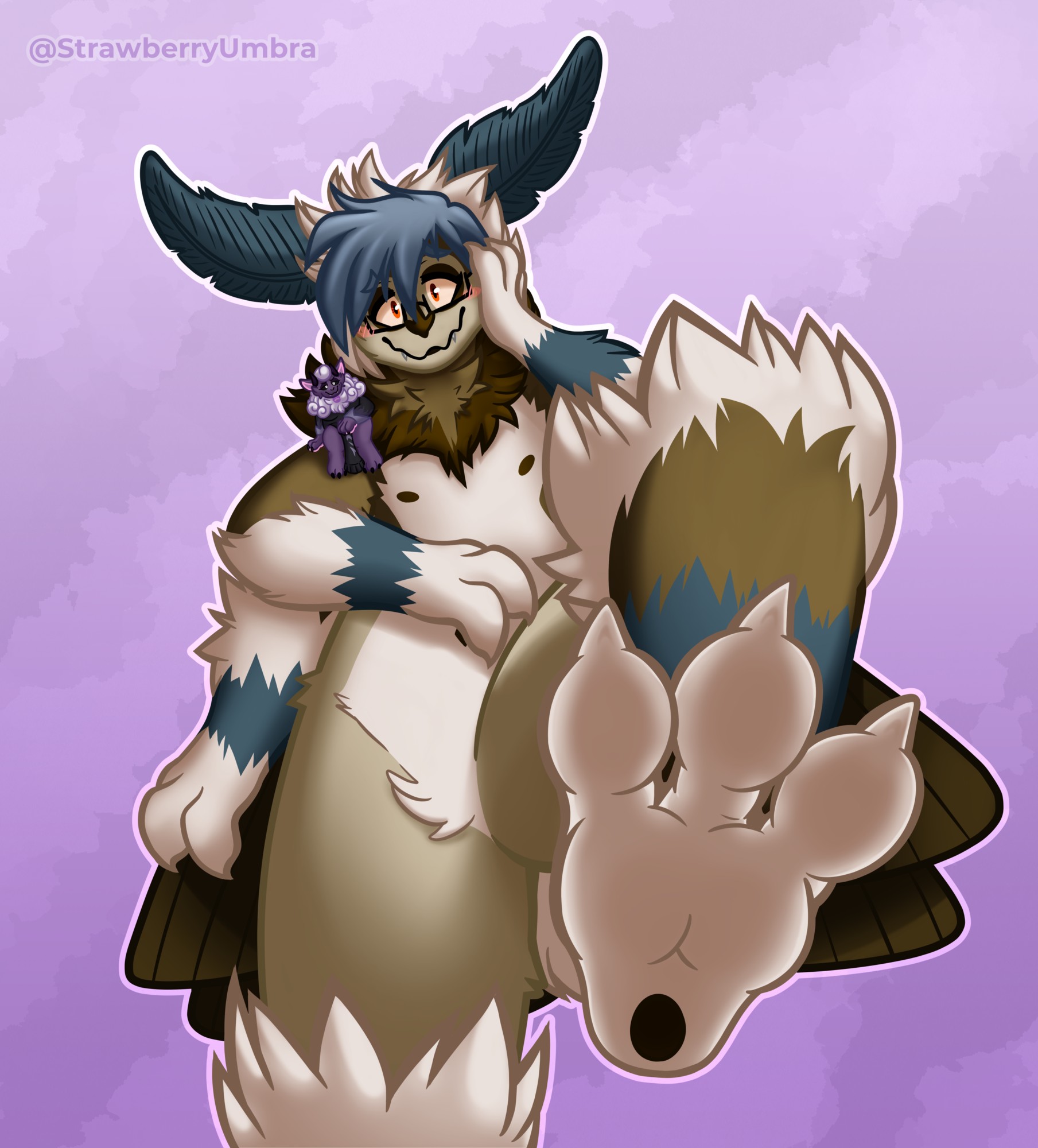 Shoulder Demon - By @strawberryumbra on Itaku