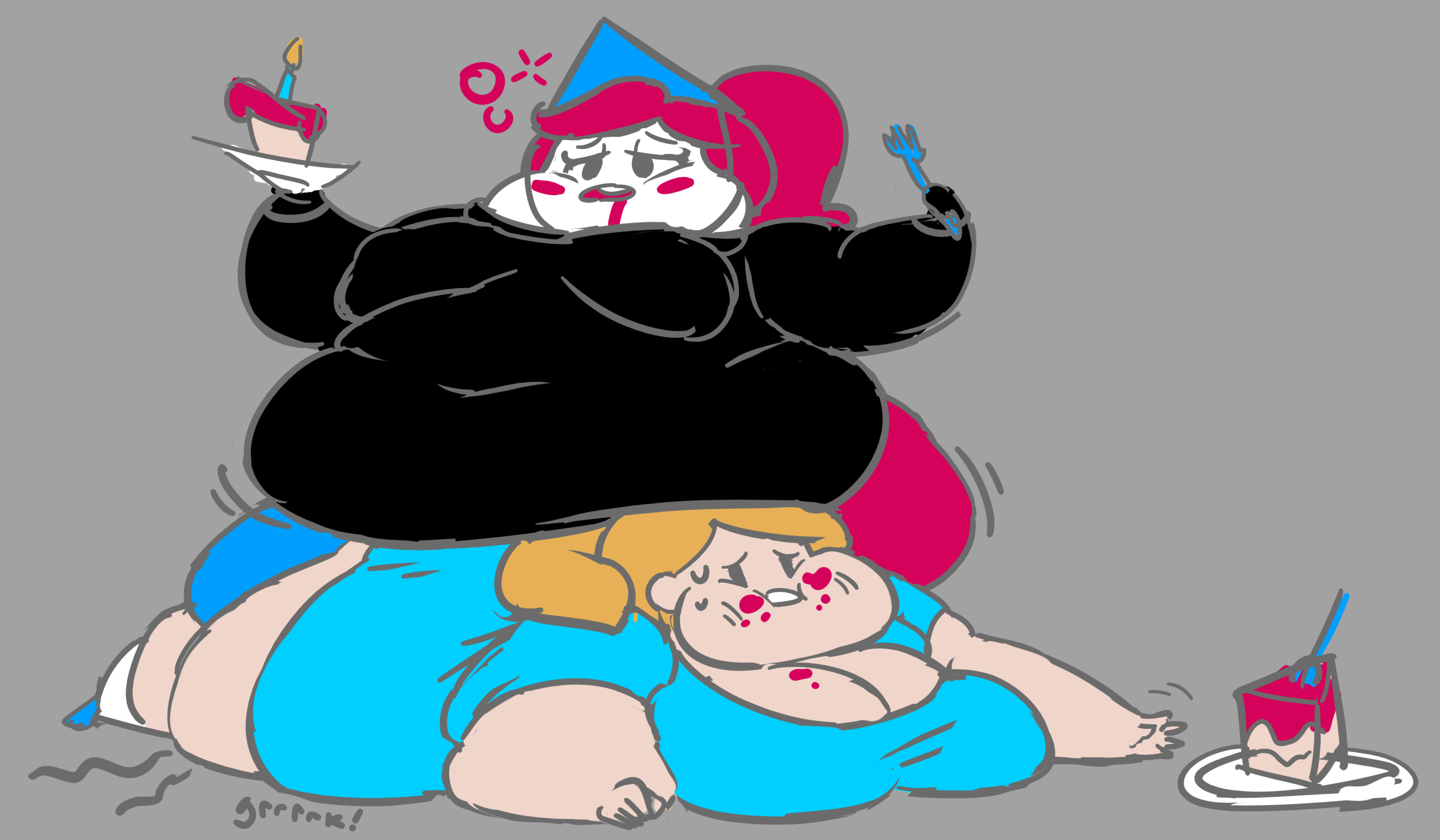 fat party - By @goody2shoos on Itaku