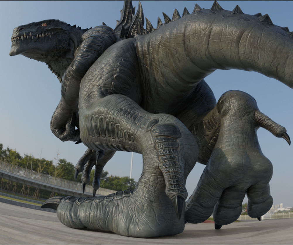 zilla being epic - By @dvorakir on Itaku