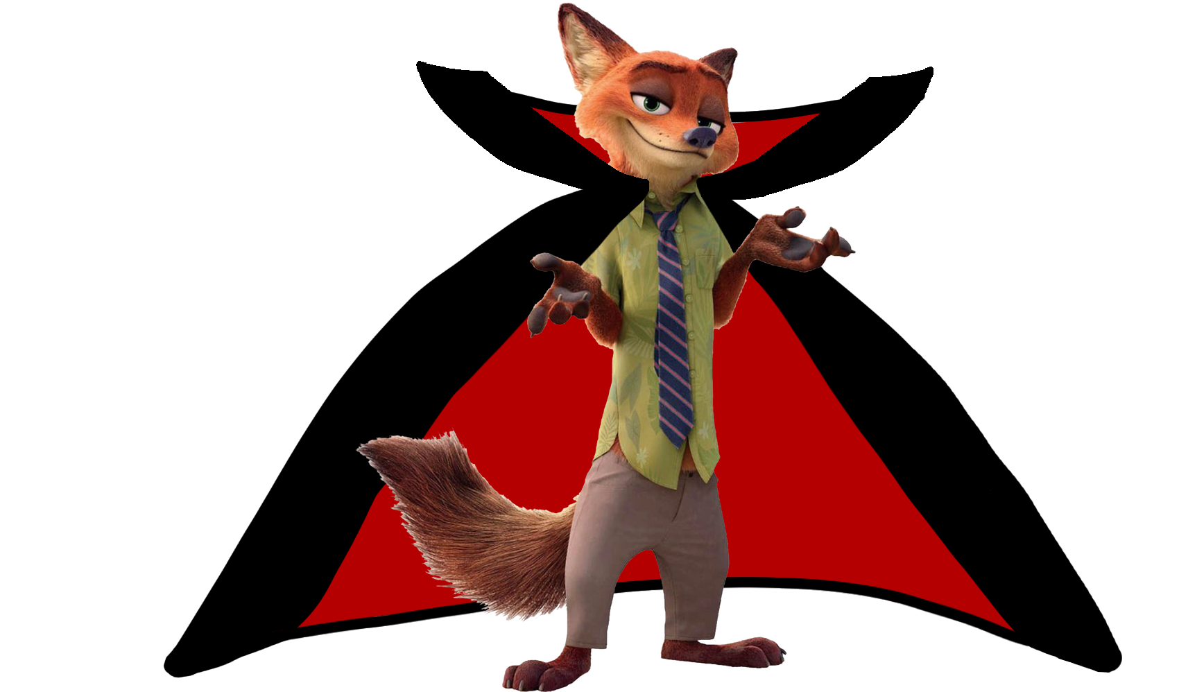 Nick Wilde Wearing a Large Vampire Cape 1 - By @johnnytoxtricity on Itaku