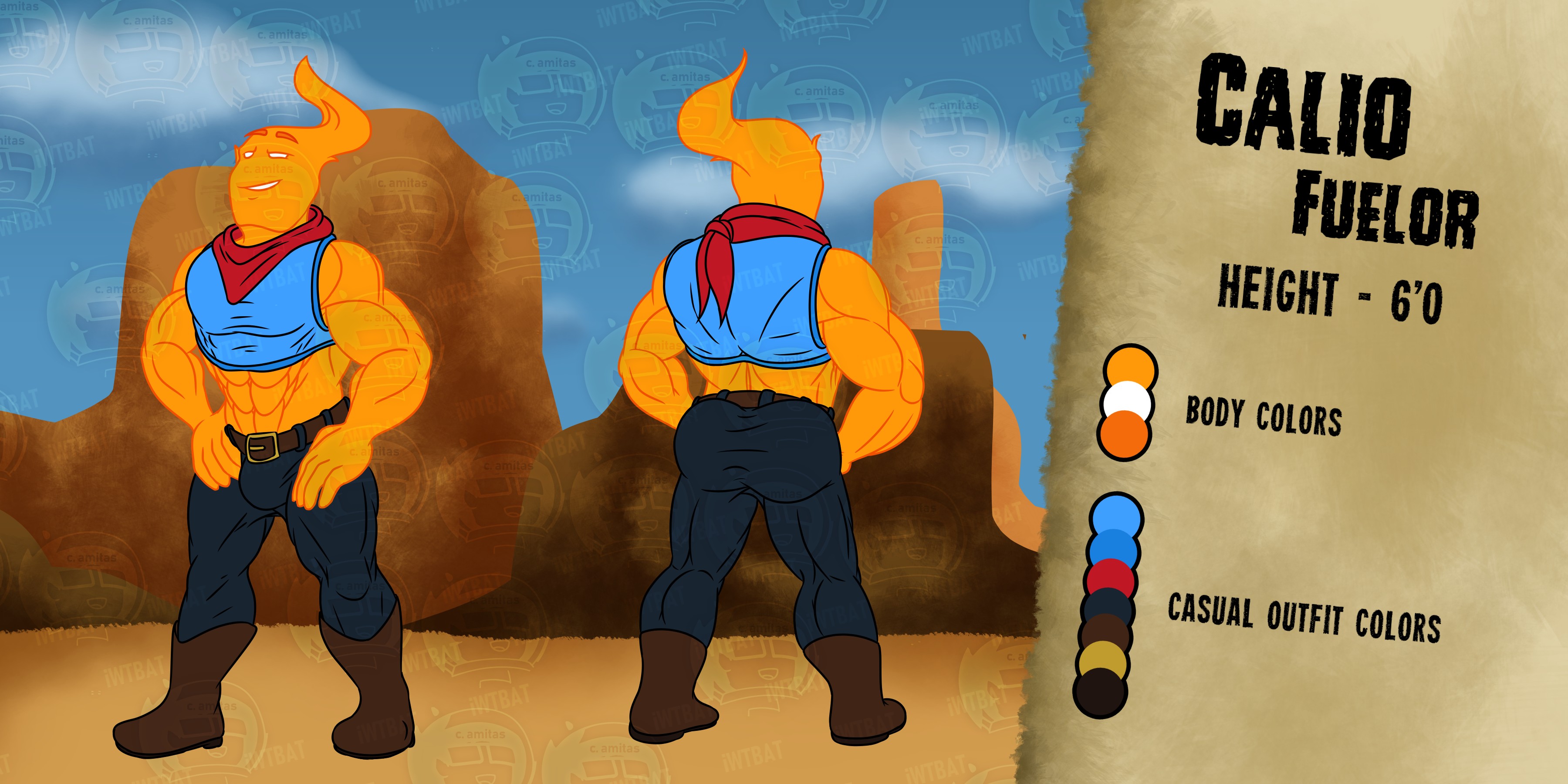 Calio Fuelor (2025 SFW Ref, Casual) - By @iwtbat on Itaku