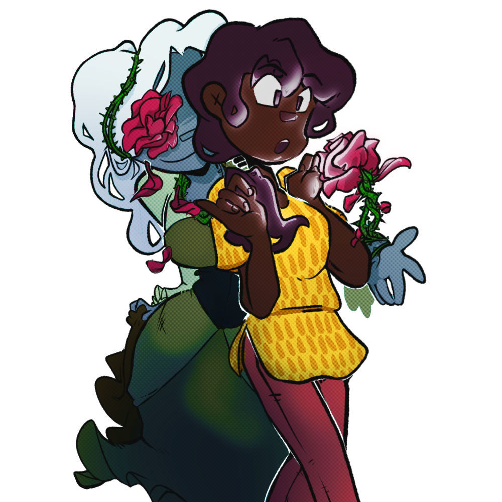 (2025-11-02) Glowing Rose - By @lionbarrel on Itaku
