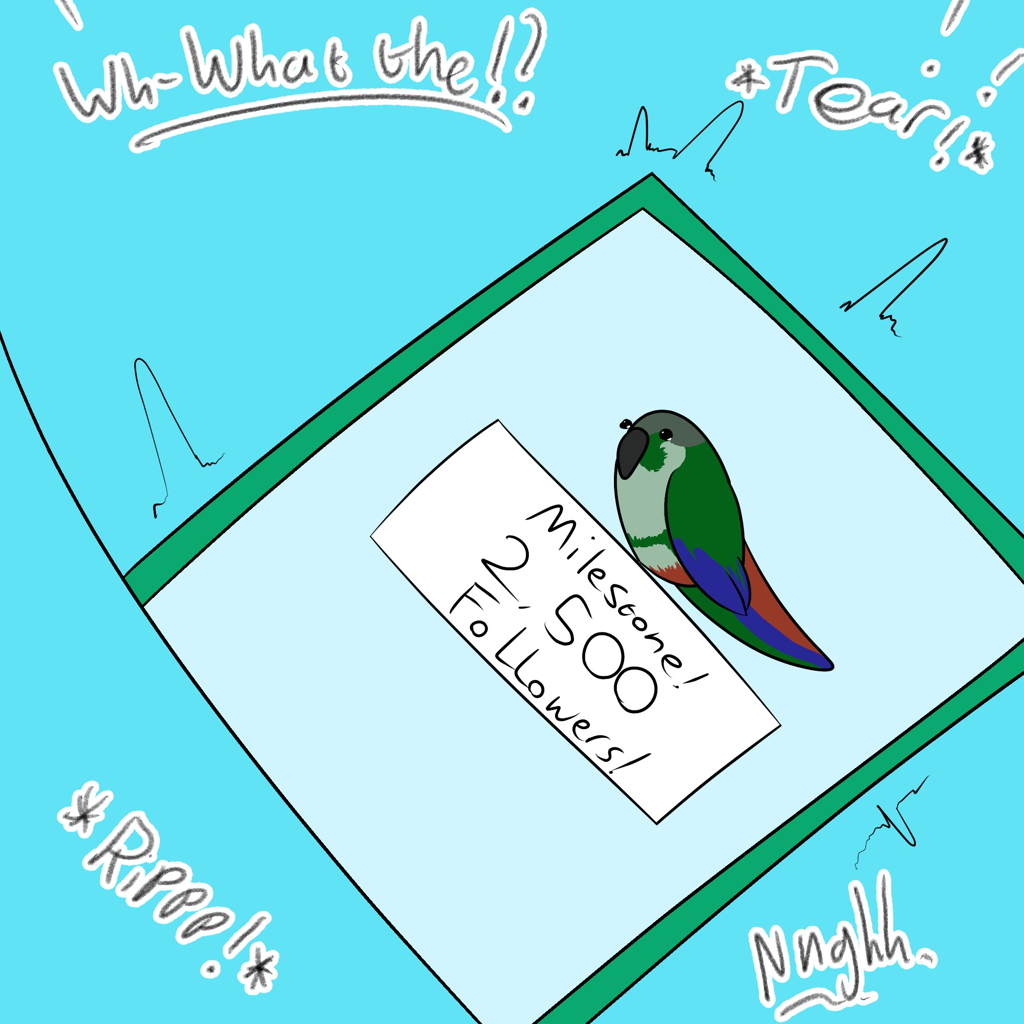 Milestone reach! - By @kanepaindraws on Itaku