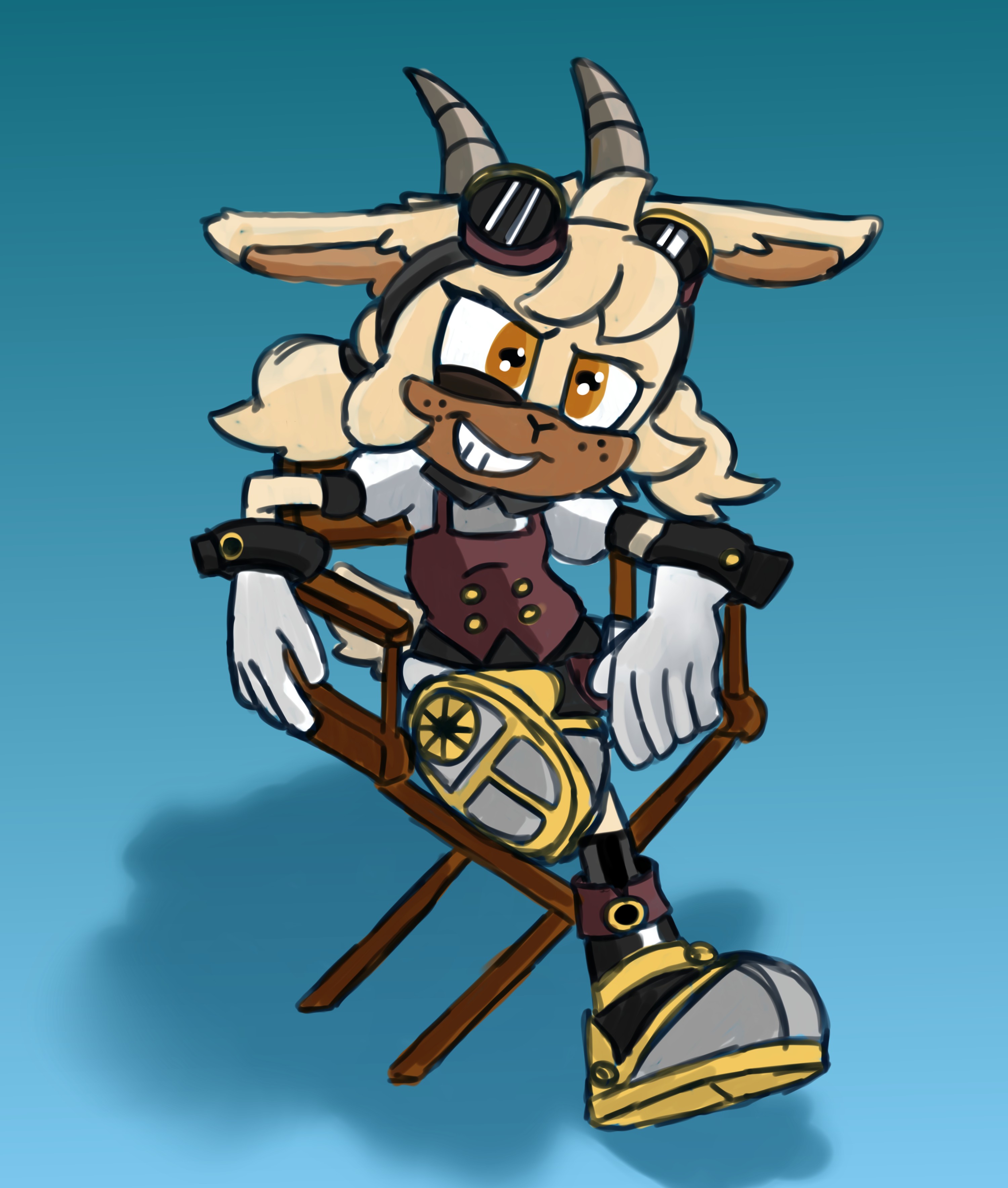 Btye the Goat - By @lil_wynonnaskunk on Itaku