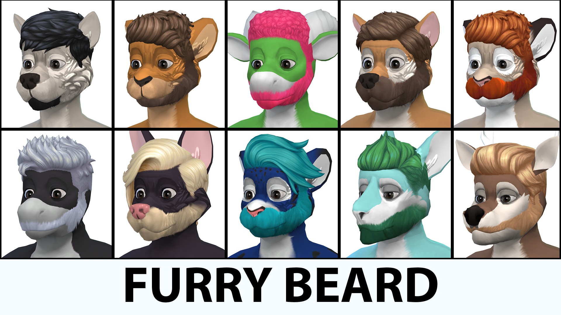 Sims 4 Furry Beard - By @leo200498 on Itaku