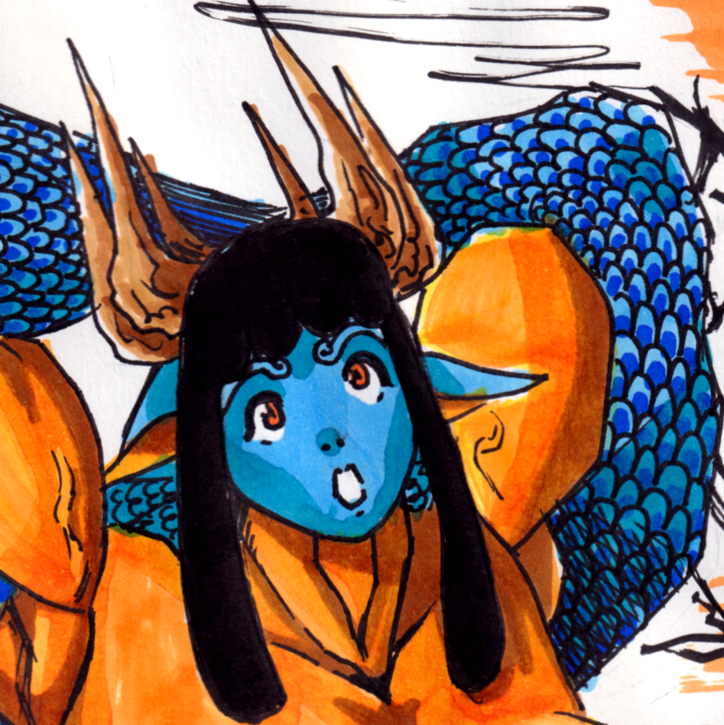 Daemon Ritus issue 02 Page 13 in Progress - By @rocklogis83 on Itaku