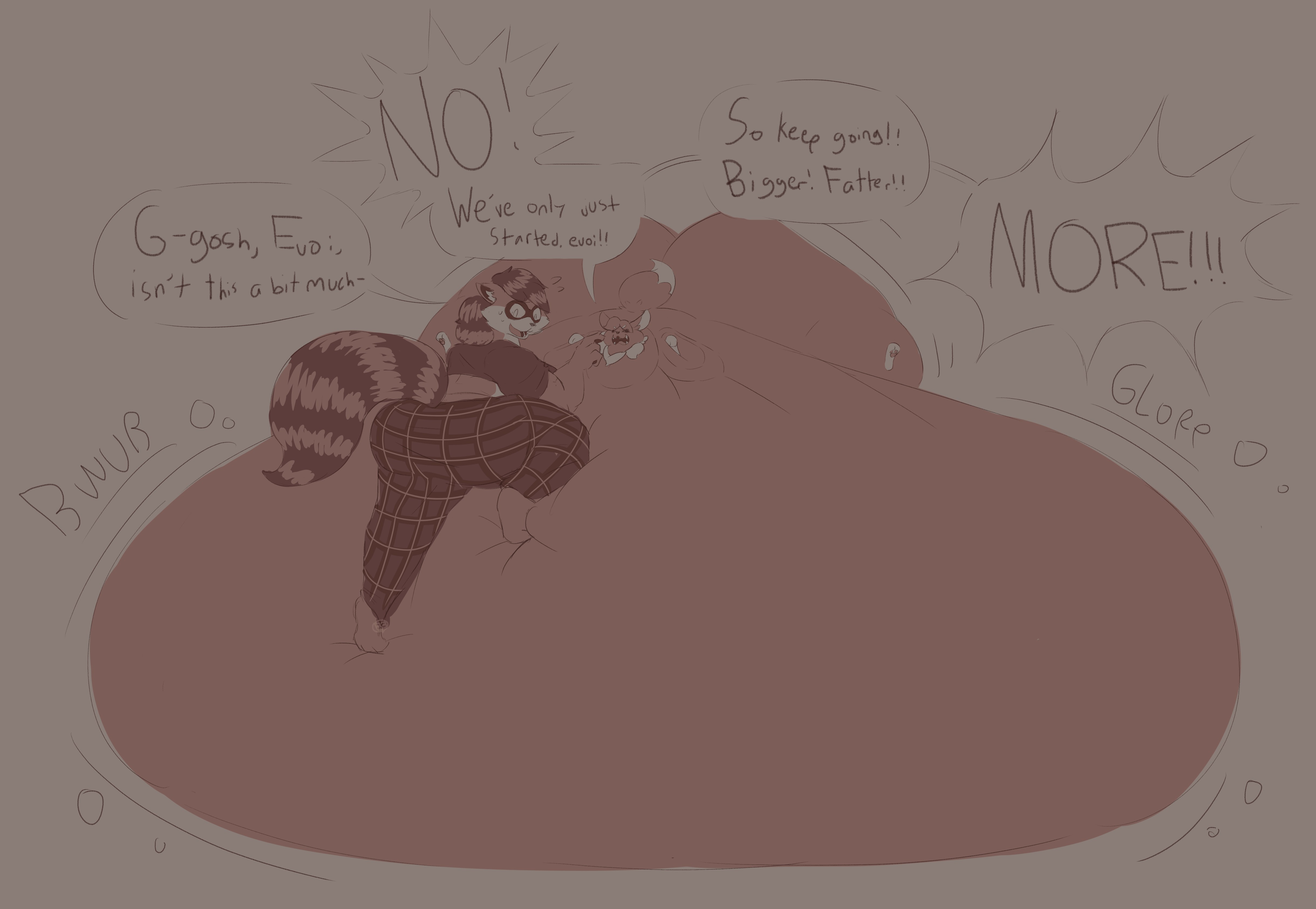 Commission - Blob Evoi ft. Glowie - By @butbubbline on Itaku