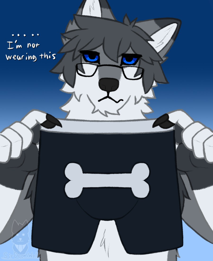 No, I will not wear these. - By @sirdoomwolf on Itaku