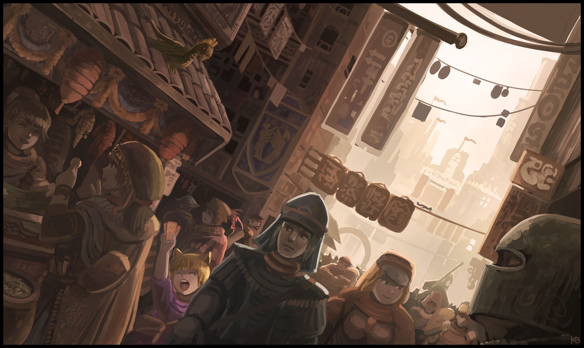 Busy street - By @karbo on Itaku
