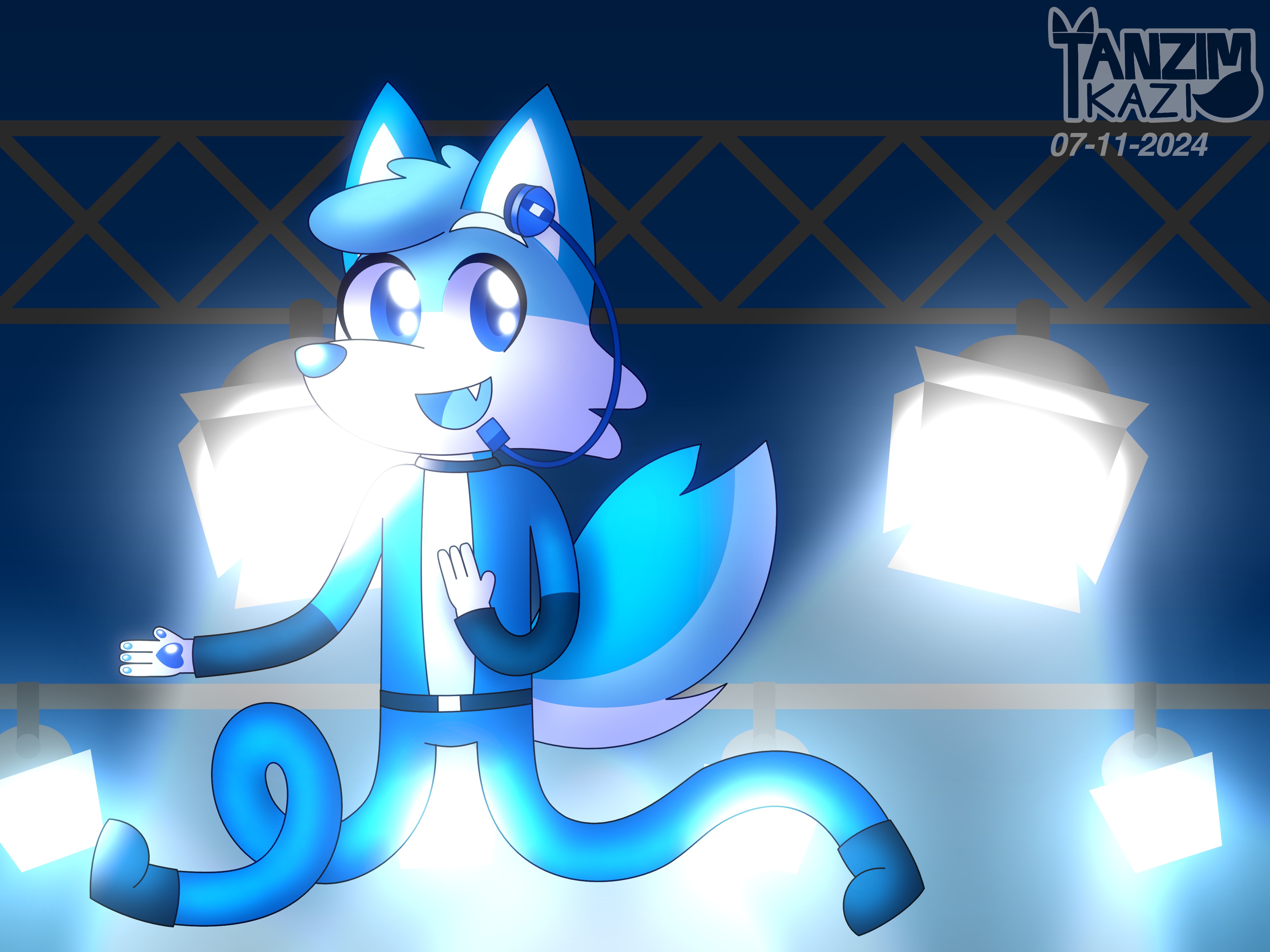 Rubby The Elastic Singing Wolf - By @tanzim-kazi on Itaku