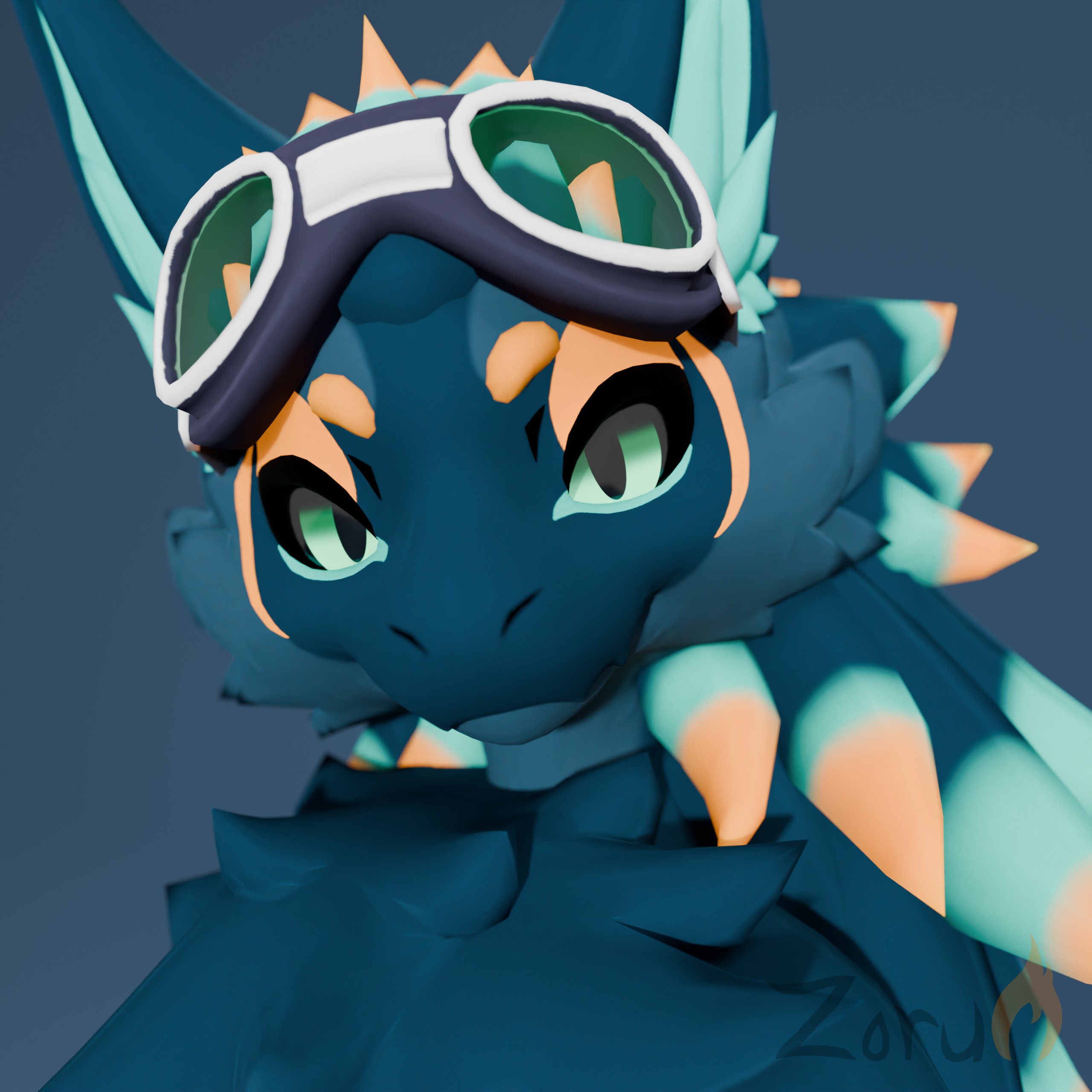 Novabeast Headshot (SFW YCH) - By @zorublitzfire on Itaku