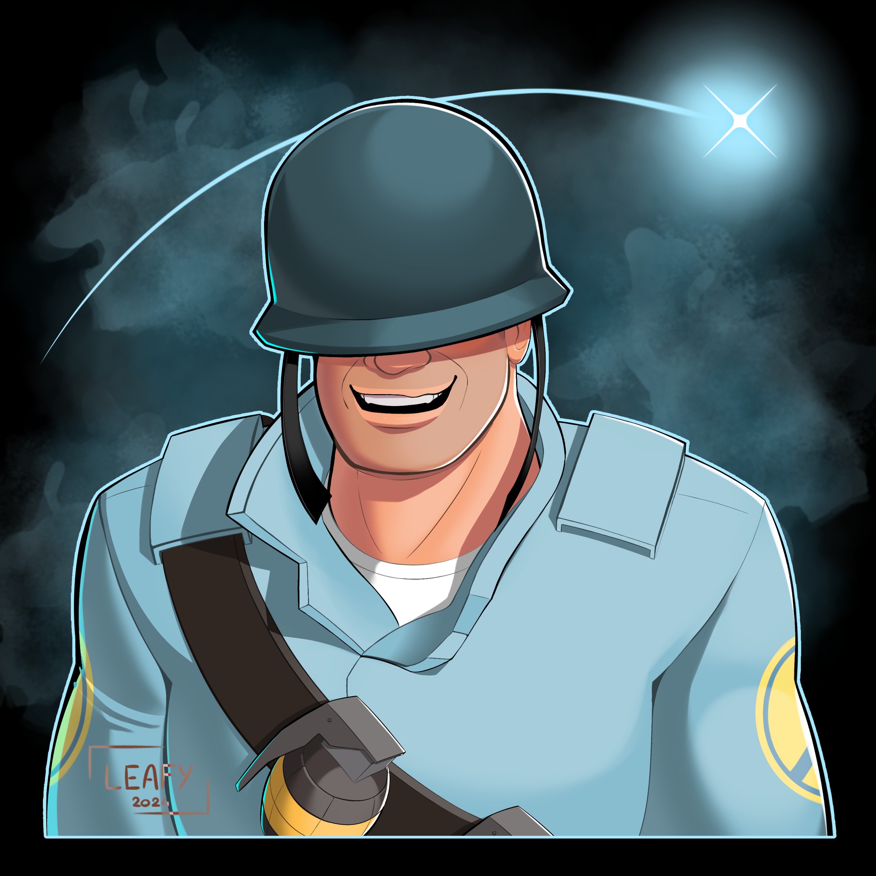 BLU Soldier - By @ramenbutleaf on Itaku