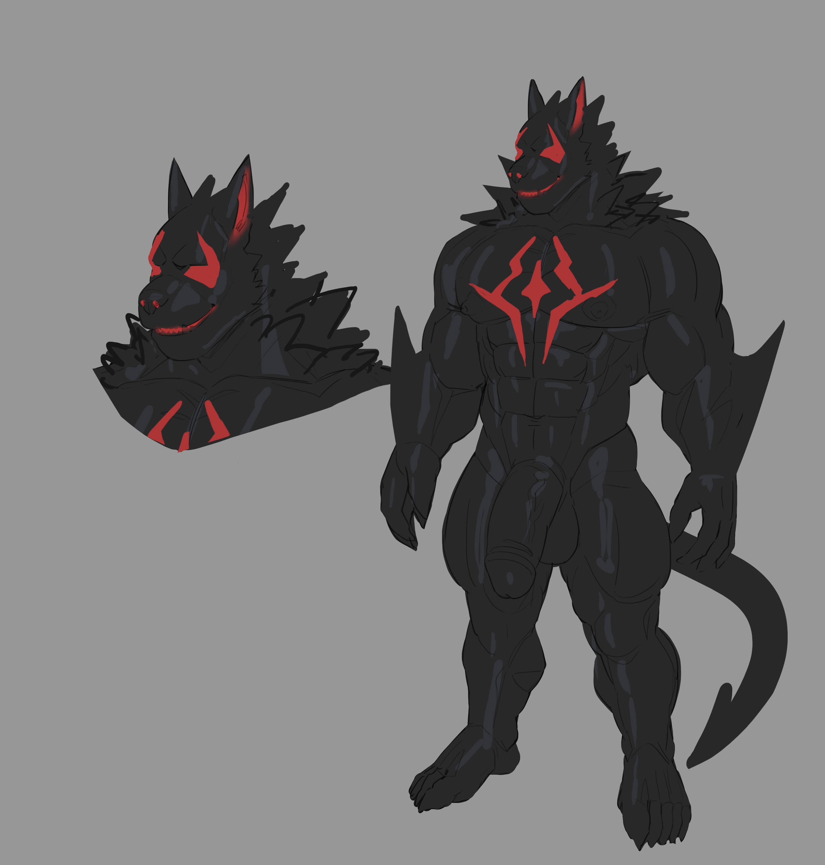 Rule 34 2023 Abs Absurd Res Anthro Arm Spikes Biceps Big Penis Black Body Black Skin Chest