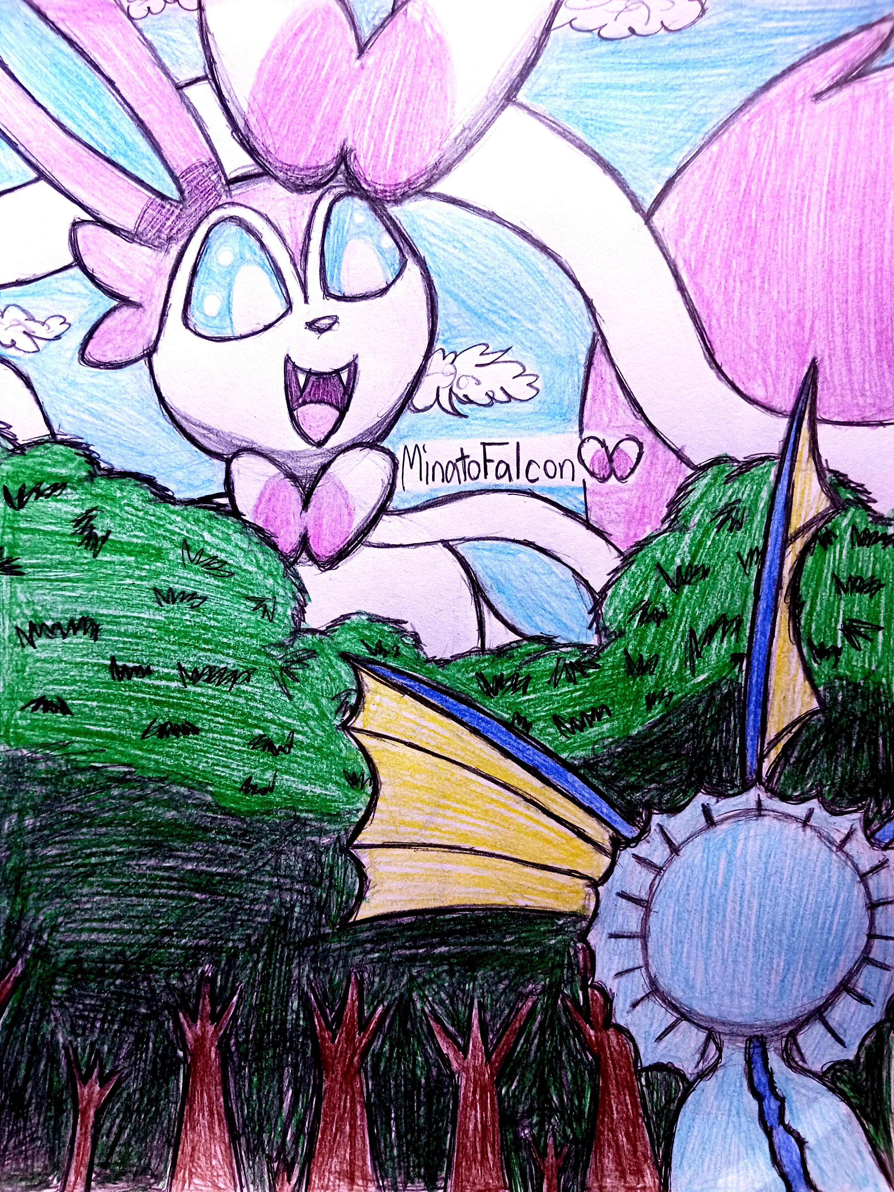 A giant passing by! - By @minatofalcon on Itaku